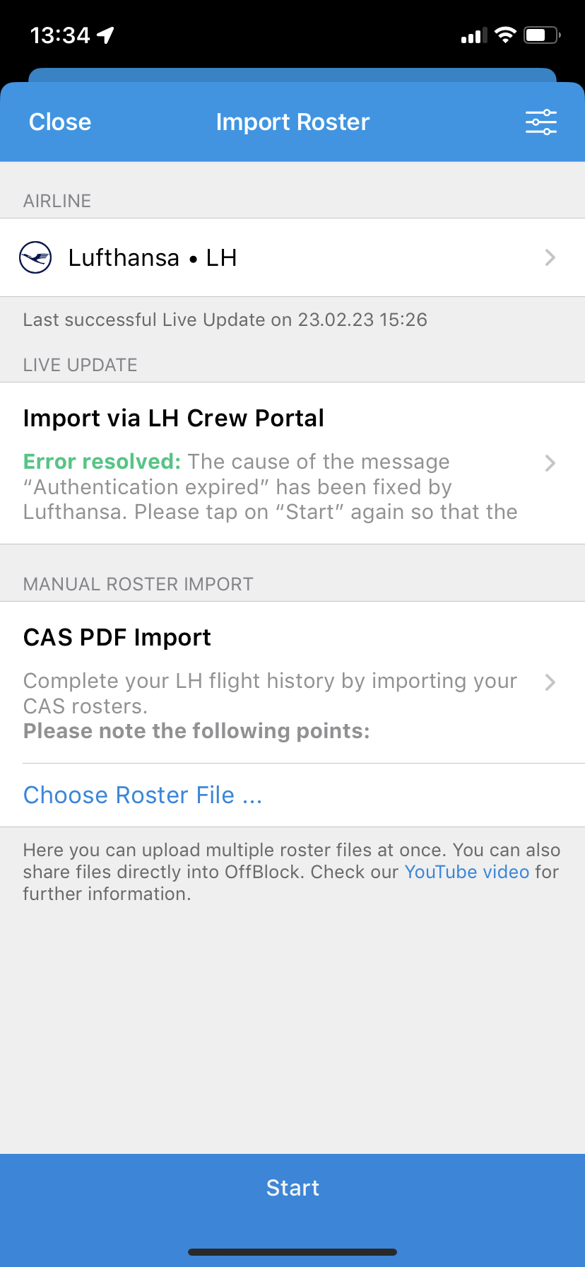Lufthansa Roster Import – OffBlock