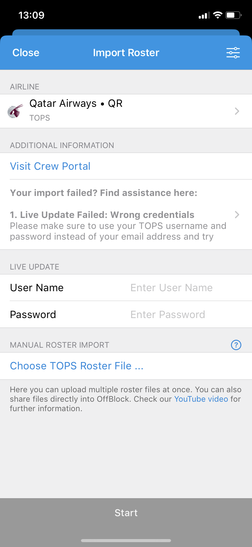Qatar Airways Roster Import – OffBlock
