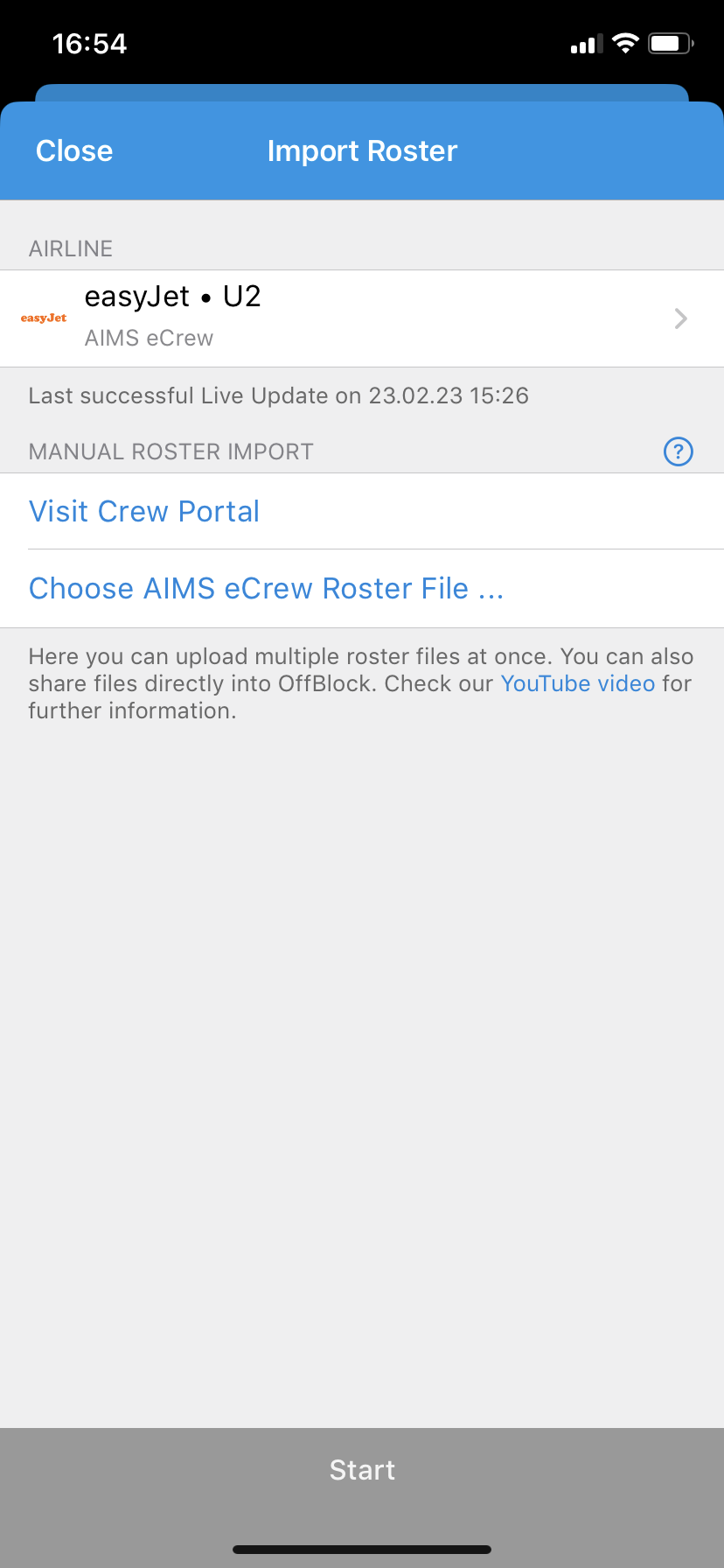 AIMS eCrew Roster Import – OffBlock