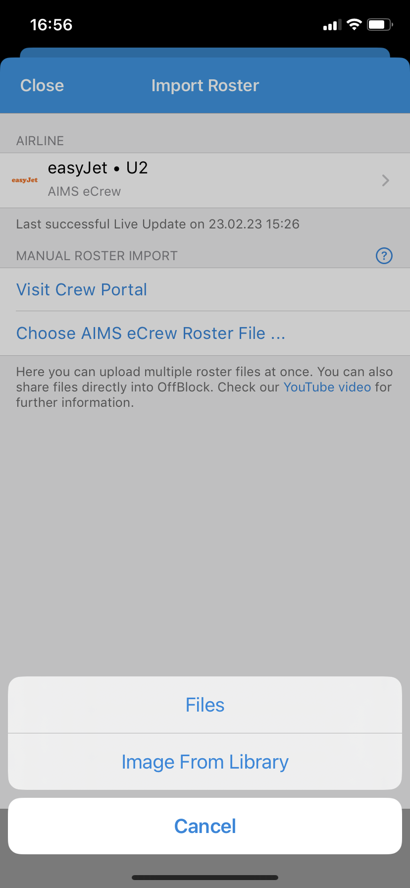 AIMS eCrew Roster Import – OffBlock